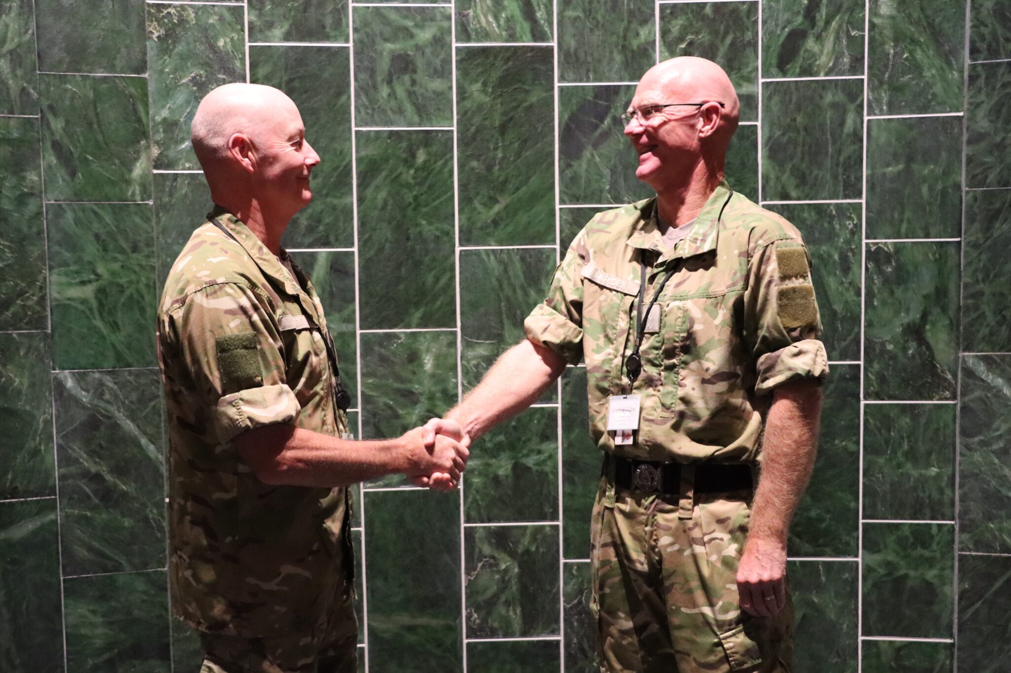 Major Corke Hands Over Baton to Major Marsden | National Army Museum